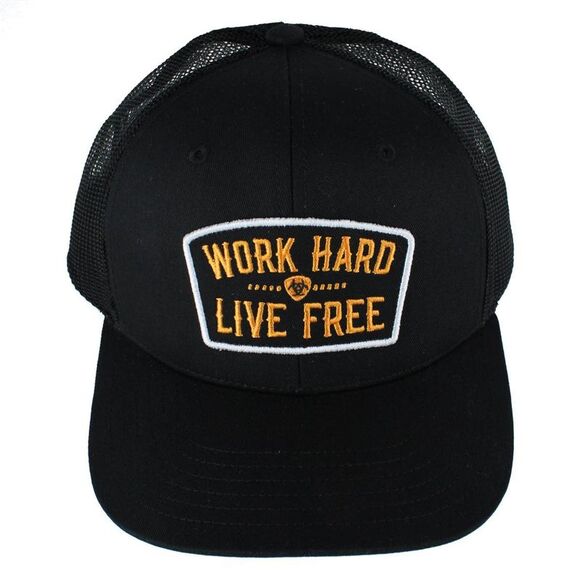 Ariat | Accessories | Ariat Mens Work Hard Live Free Mesh Back Trucker ...